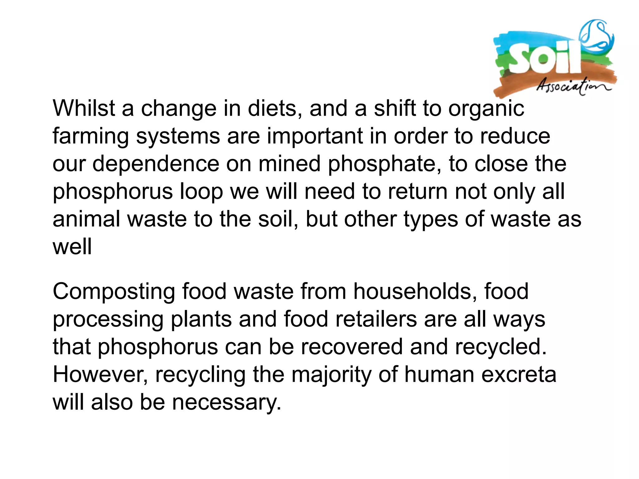Organic farming: closing nutrient cycles and uptake of recycled ... Organic farming: closing nutrient cycles and uptake of recycled ...