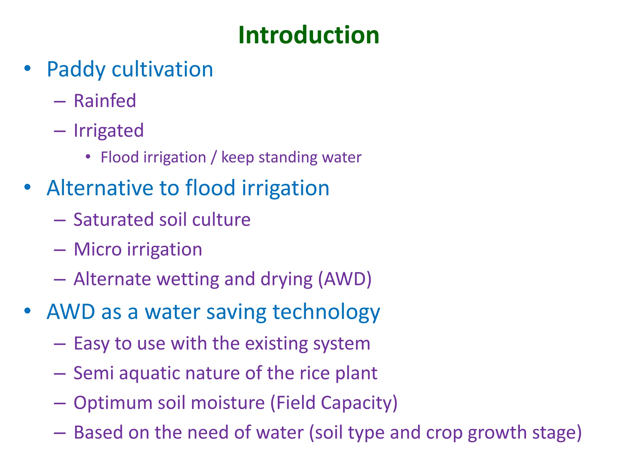Alternate Wetting and Drying - Climate Smart Agriculture | PDF