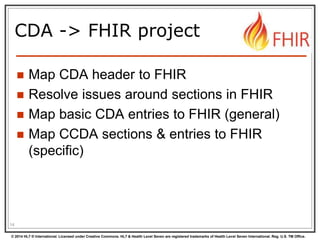 Route from CCDA to FHIR by Grahame Grieve | PPT