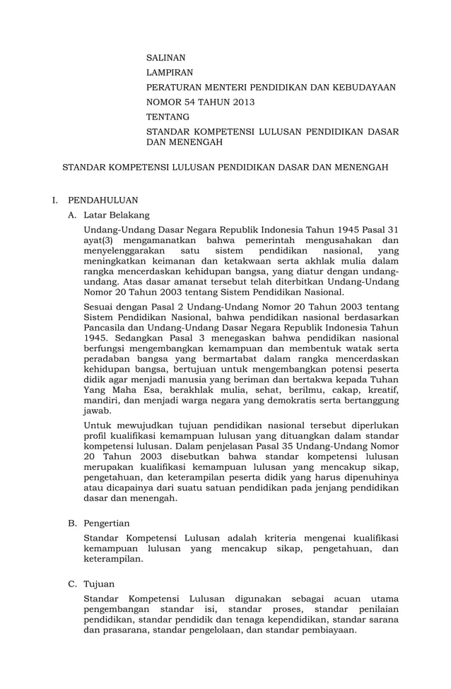01 b-salinan-lampiran-permendikbud-no-54-tahun-2013-ttg-skl | PDF