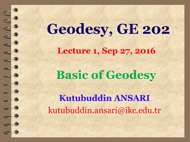 Basic of Geodesy | PPT