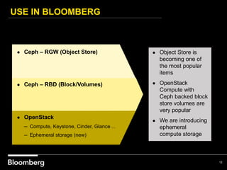 Ceph Day Chicago - Ceph at work at Bloomberg | PPT