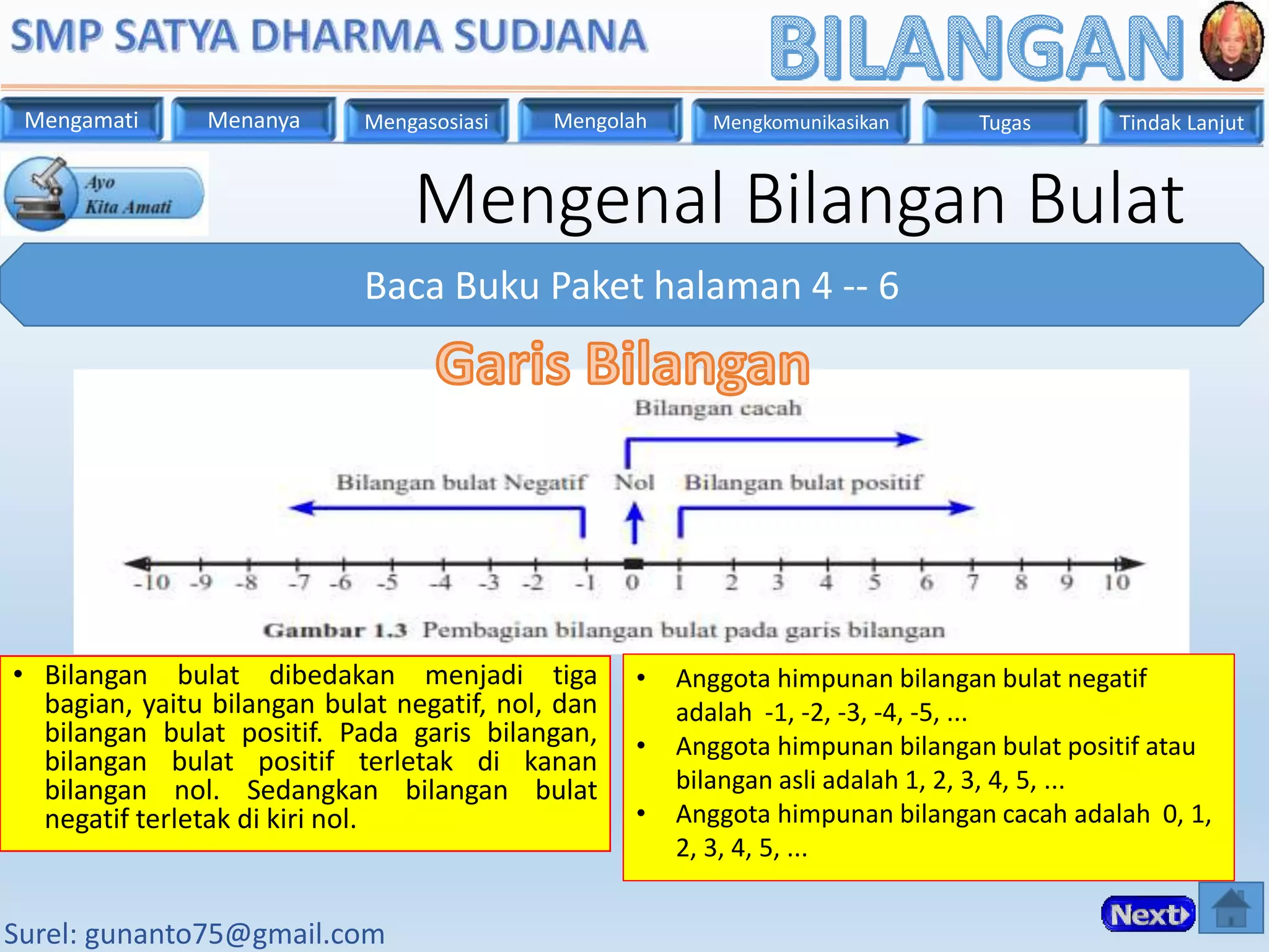 01 bilangan - p pt 1 membandingkan bilangan bulat | PPSX