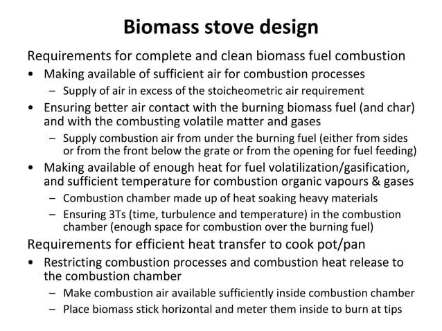 biomass fuels and cook stoves | PPTX | Power and Energy Industry ...