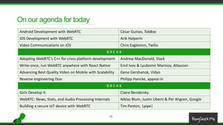 WebRTC on Mobile | Kranky Geek SF 2016 | PPT