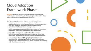 Cloud Adoption Framework Phase one-moving to the cloud | PPTX