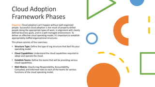 Cloud Adoption Framework Phase one-moving to the cloud | PPTX