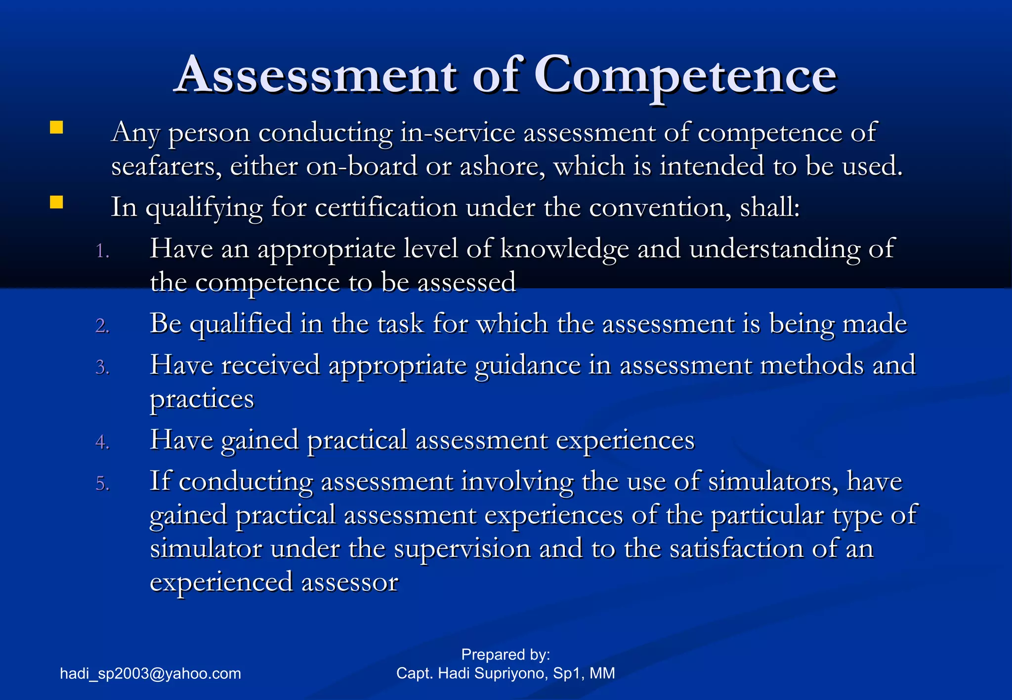 CBA Assesment Guidelines | PPT