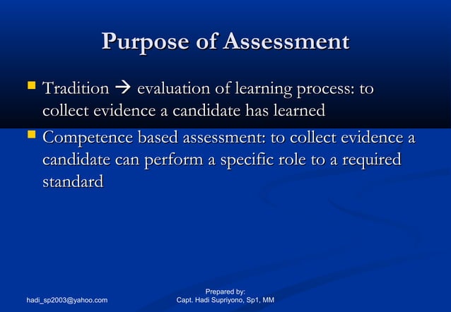 CBA Assesment Guidelines | PPT