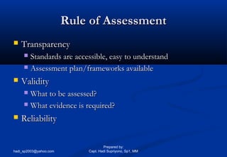 CBA Assesment Guidelines | PPT
