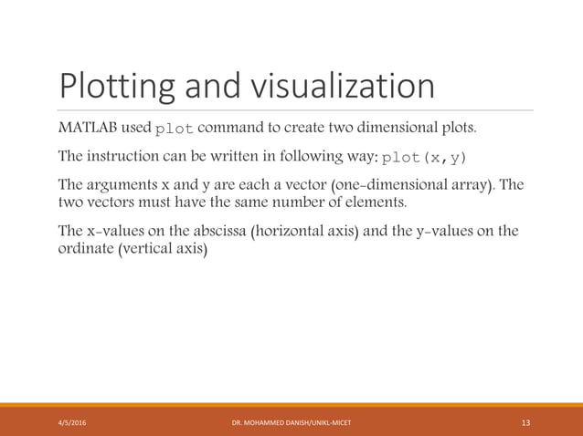 01 Chapter MATLAB introduction | PPT