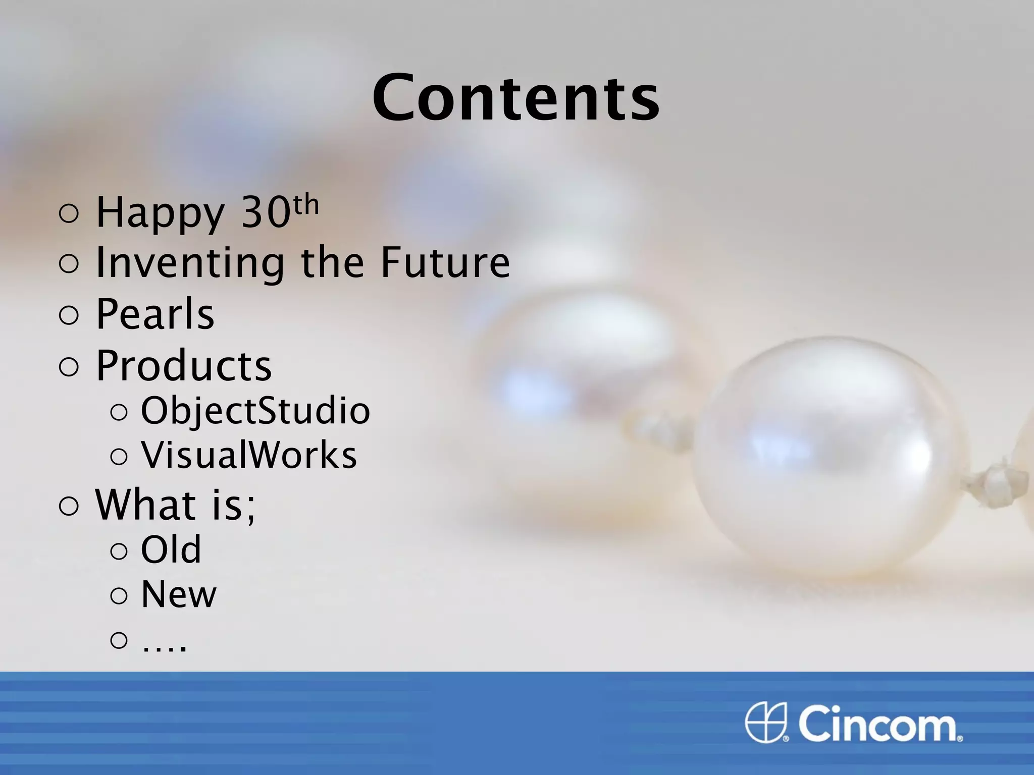 Cincom Smalltalk Roadmap ESUG 2013 | PDF