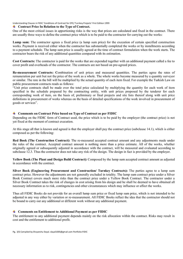 Clause 14.1 The Contract Price- Understanding Clauses in FIDIC ...