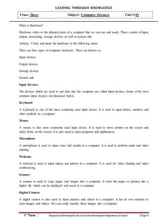 ch 01 ----class three----now your computer | DOCX | Computer ...