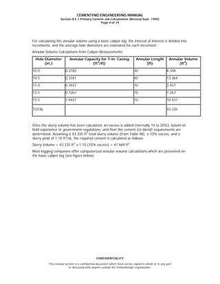 01 cálculos de cementación primaria | PDF