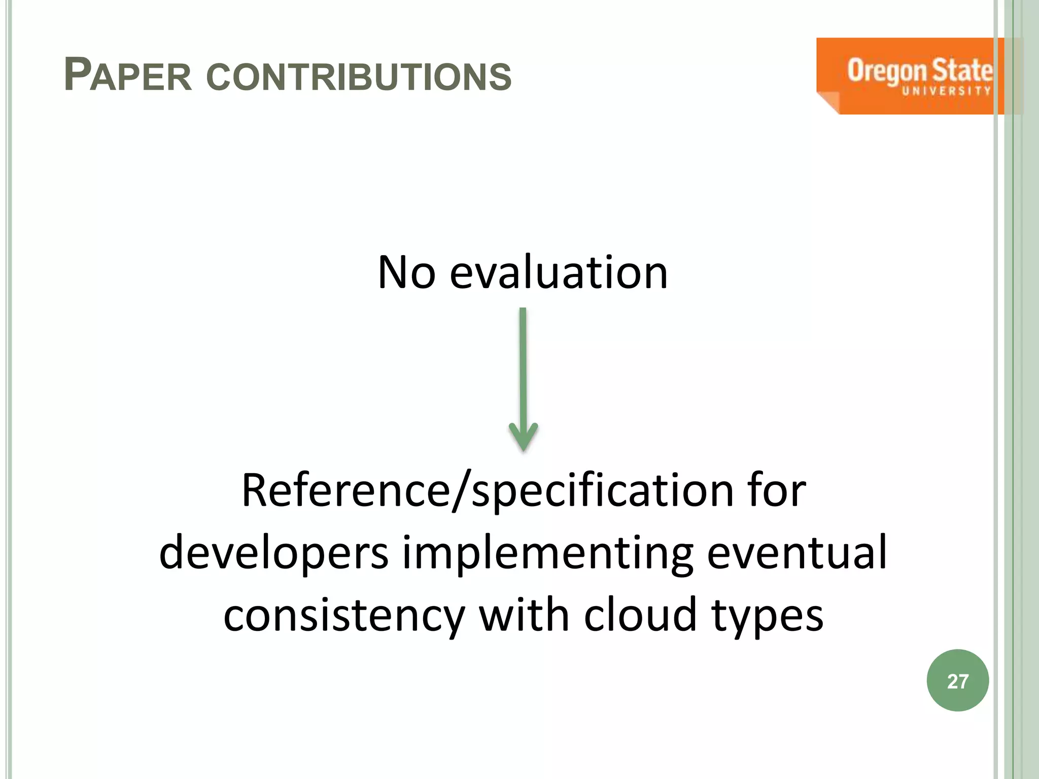 CS519 - Cloud Types for Eventual Consistency | PPTX