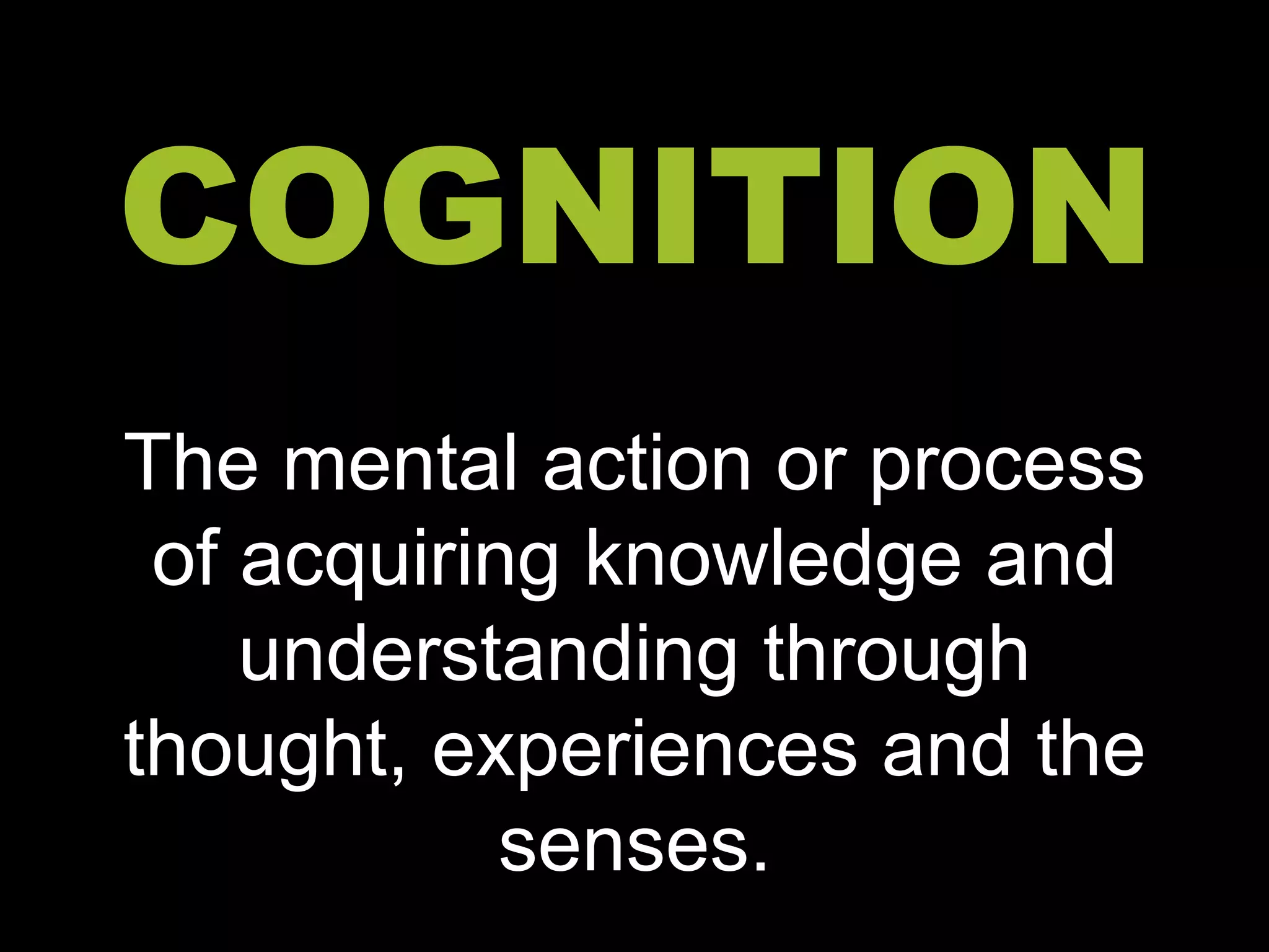 Cognitive Processes and Memory | PPT