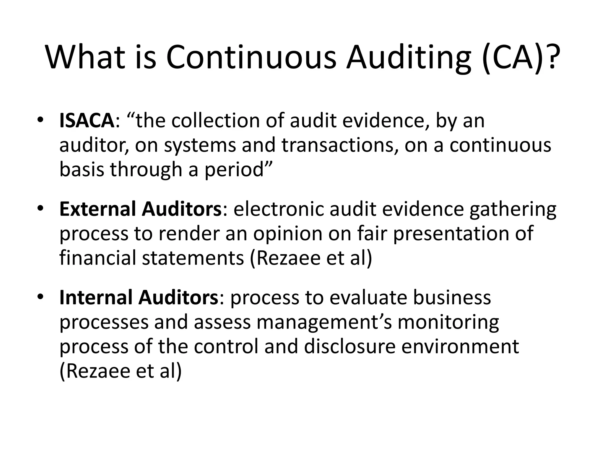 Continuous Auditing | PPTX