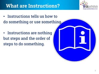 Performing Simple Instructions Ppt