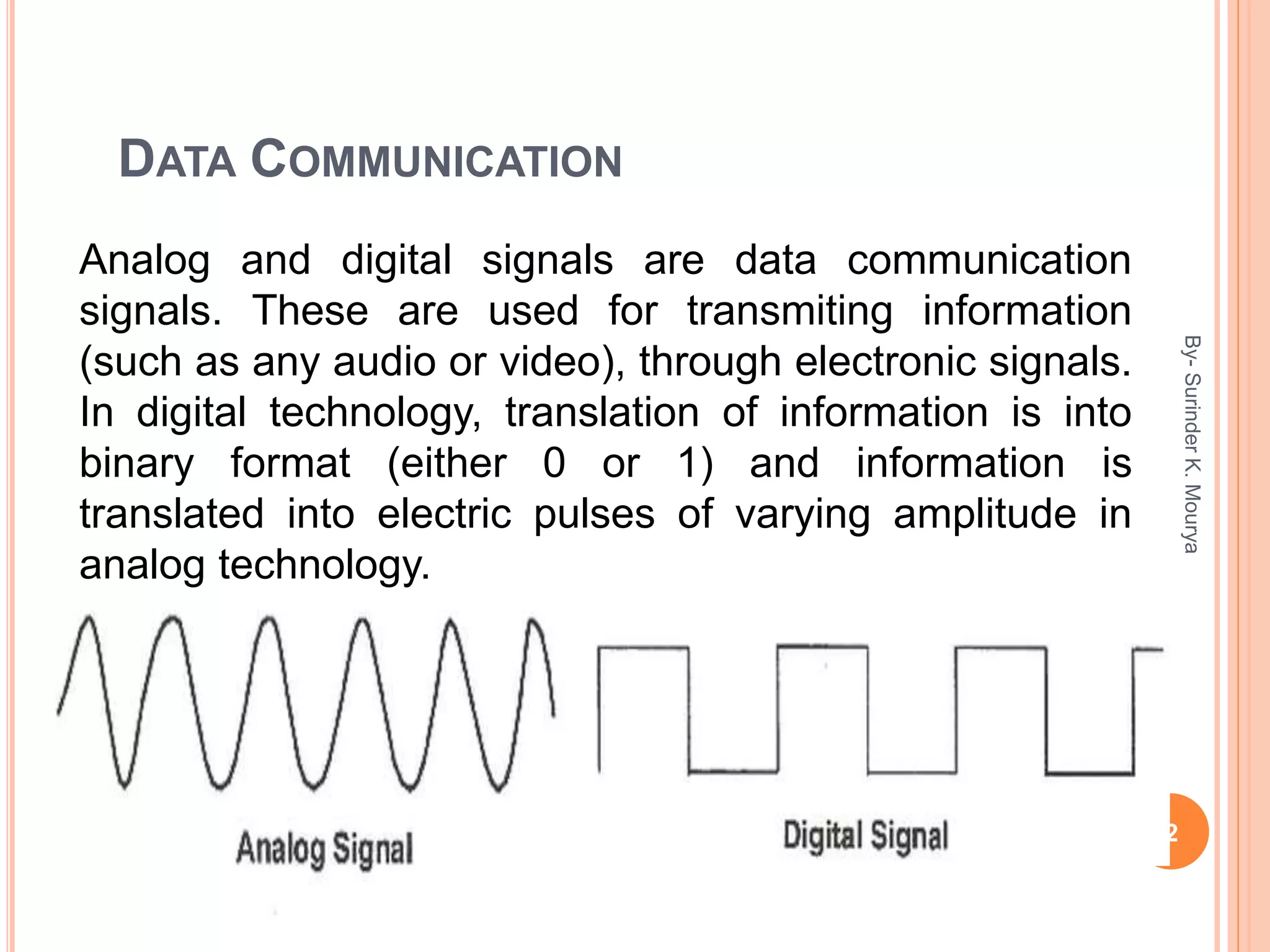 01 data communications; analog & digital signal | PPTX | Computer Networking | Computing