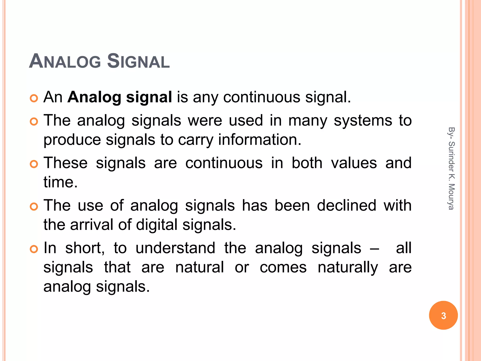 01 data communications; analog & digital signal | PPTX | Computer Networking | Computing