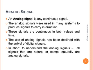 01 data communications; analog & digital signal | PPTX | Computer Networking | Computing
