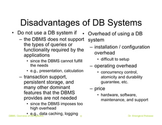 01 dbms-introduction | PDF | Databases | Computer Software and Applications