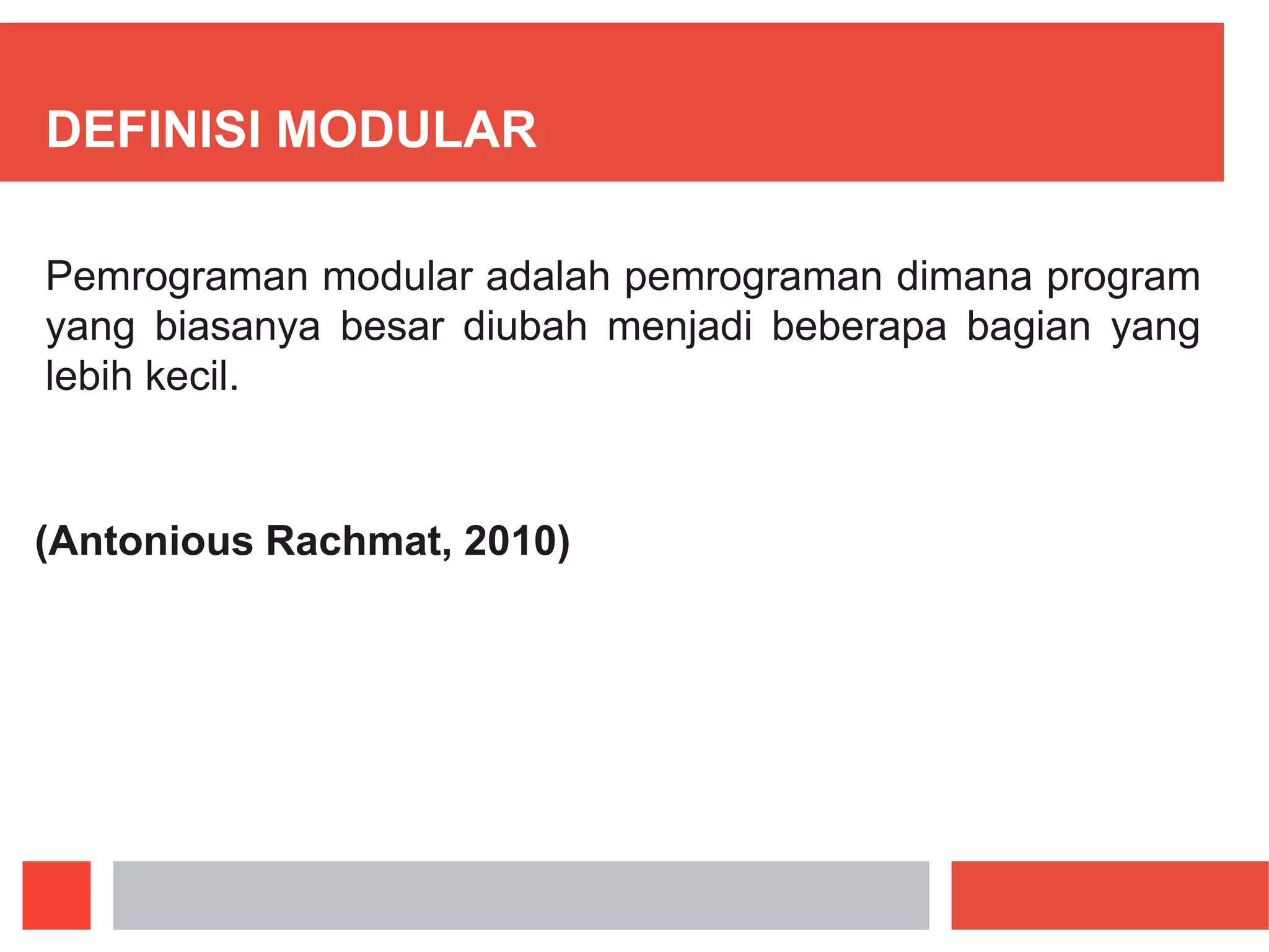 DDP - Pemrograman Modular | PPT | Free Download