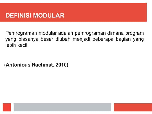 DDP - Pemrograman Modular | PPT