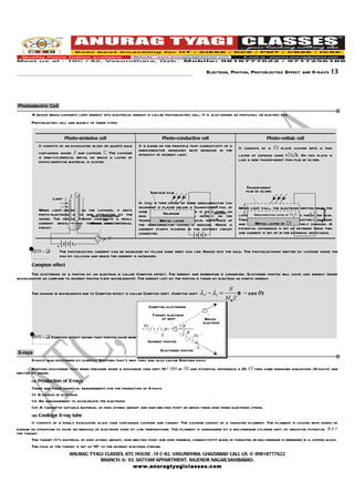 electron, photon and x-ray-(theory) BY ANURAG TYAGI CLASSES (ATC) | DOC