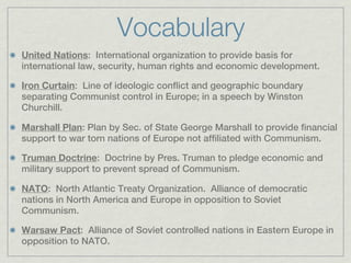 End of WWII - Path of the Cold War | KEY