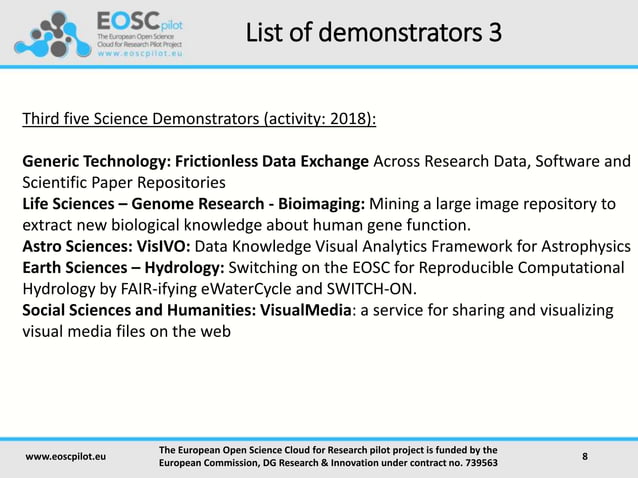 Gergely Sipos, Claudio Cacciari: Welcome and mapping the landscape: EOSC-hub and EOSCpilot | PPT