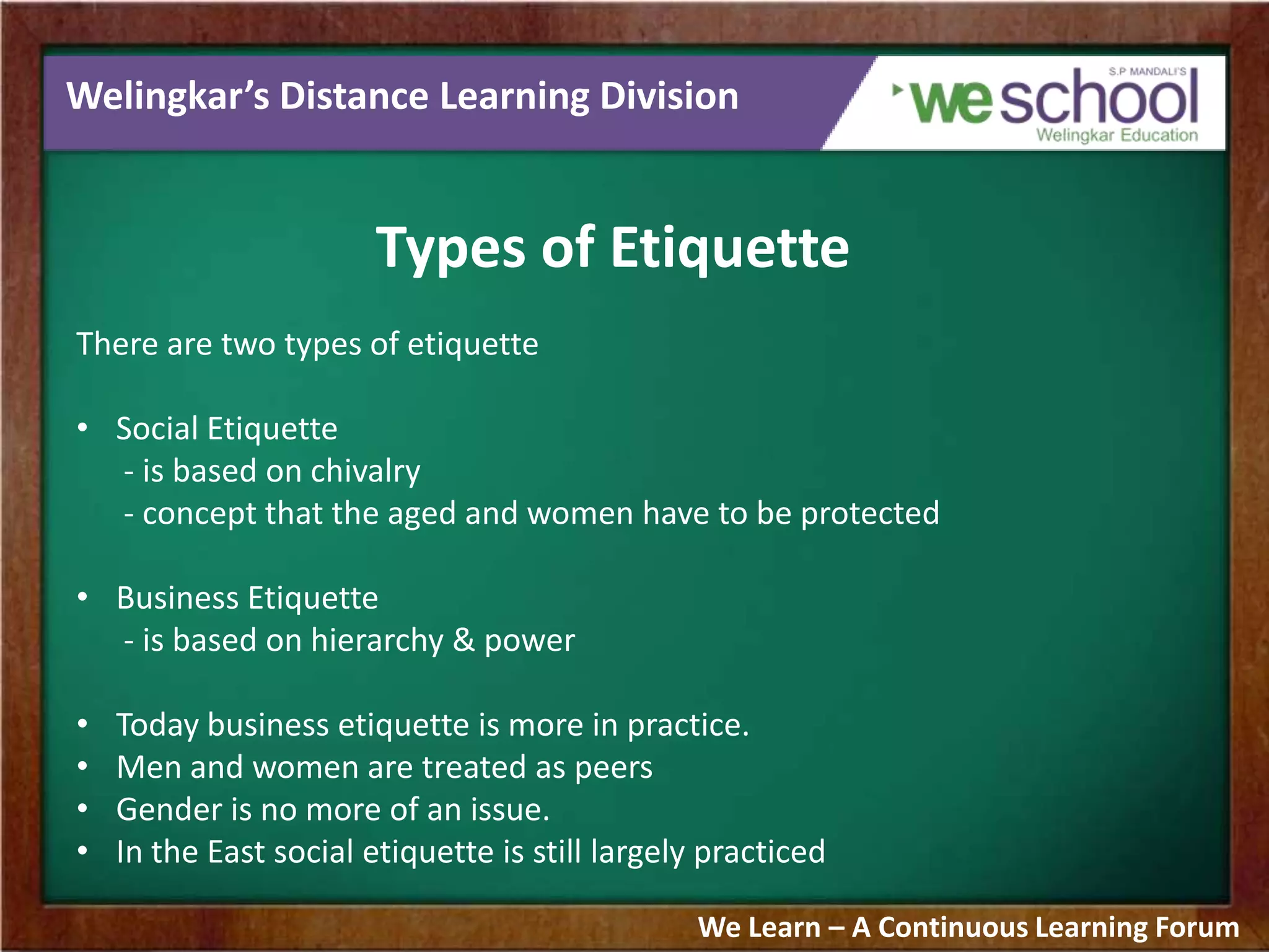Etiquette | PPTX