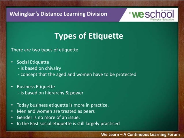 Etiquette | PPTX
