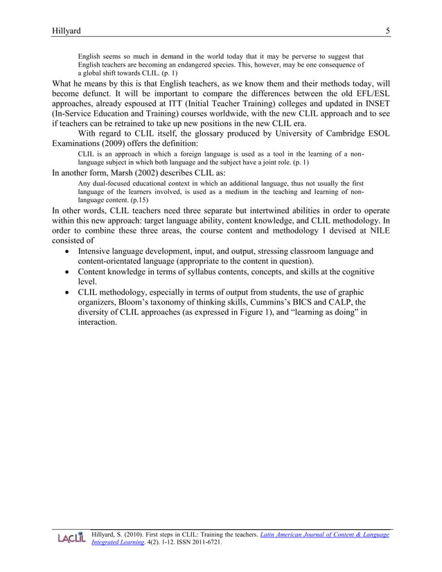 First Steps in CLIL - Training the teachers | PDF