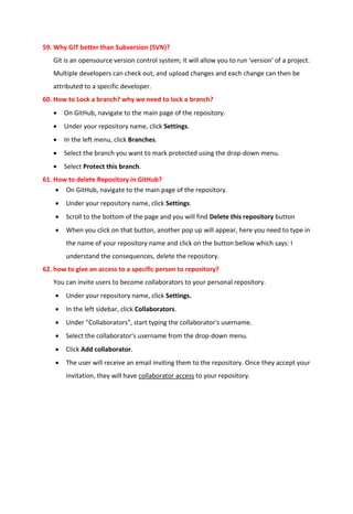 01 git interview questions & answers | PDF | Operating Systems | Computer Software and Applications