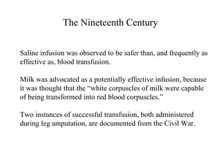01 history of blood transfusion 6th semester | PPT