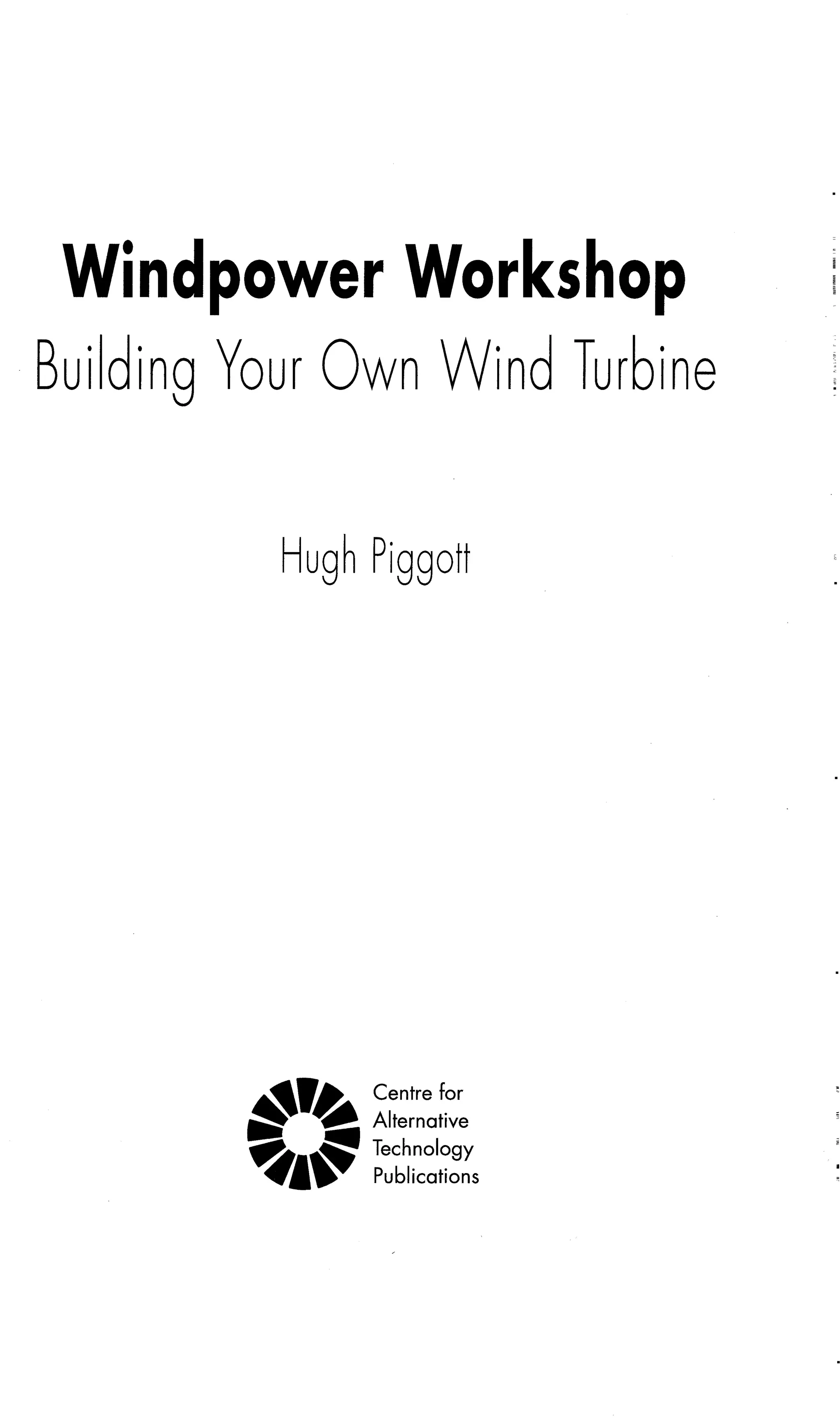 01 hugh piggott - windpower workshop building your own wind turbine | PDF
