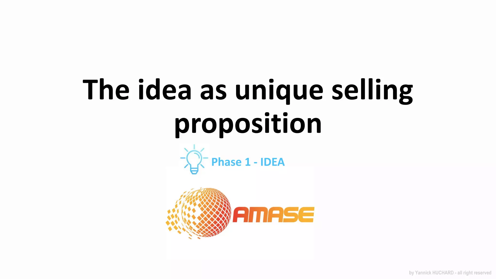 01 - Idea as Unique Selling Proposition - AMASE | PDF