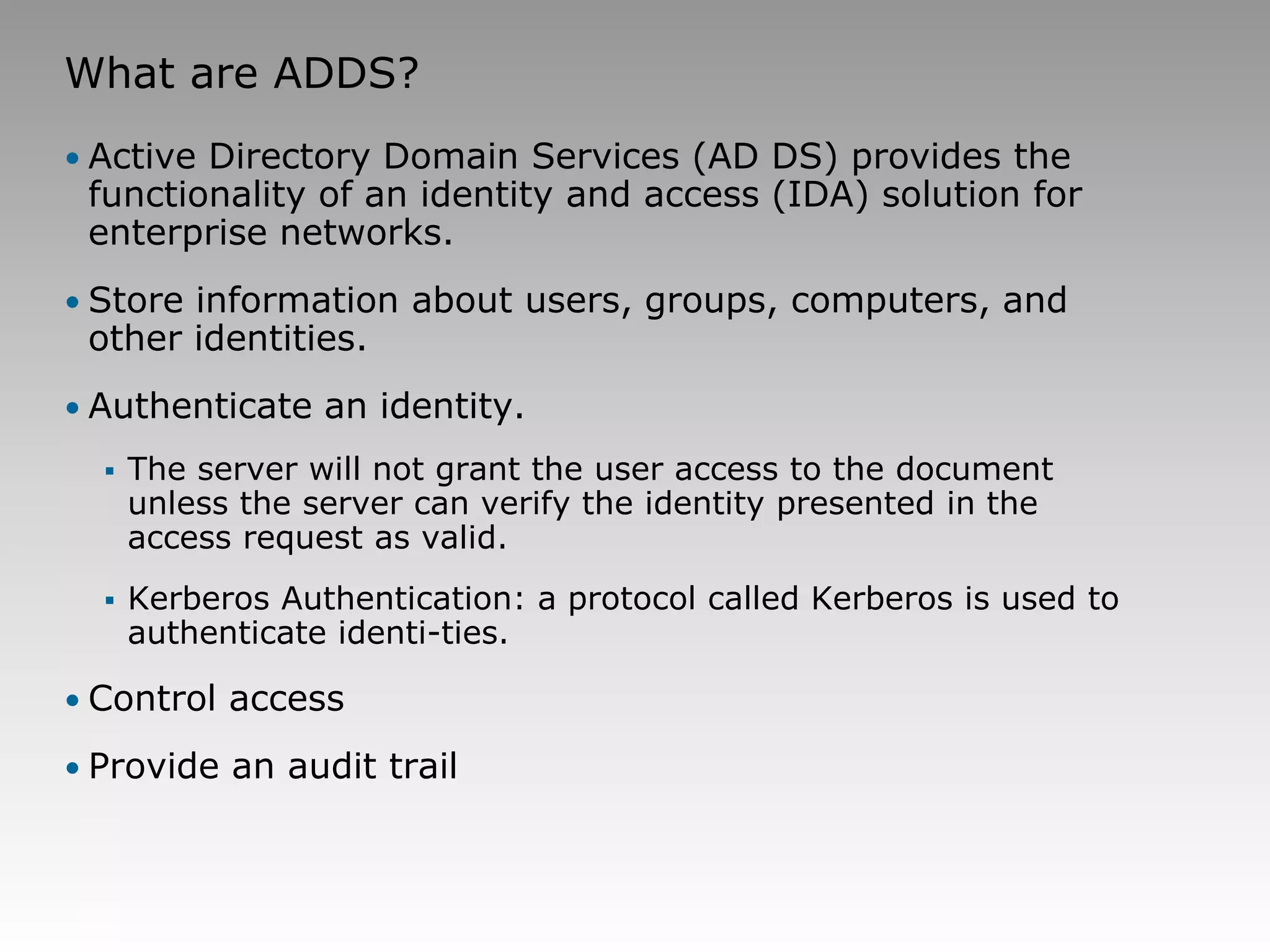 active-directory-domain-services | PPT