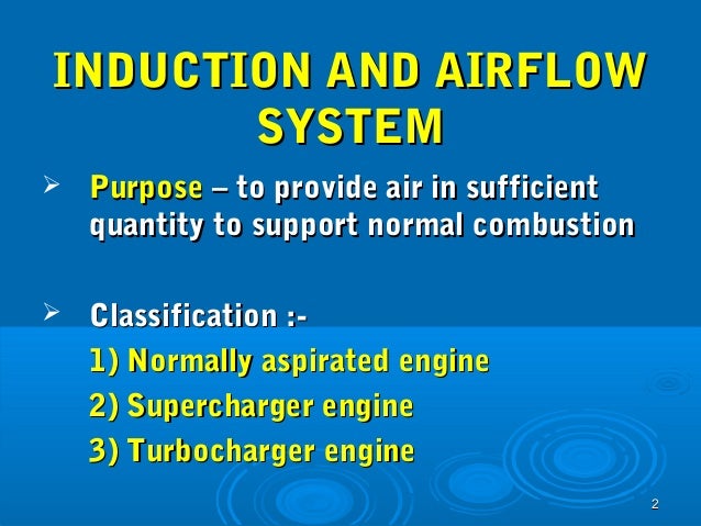 01 induction and airflow system