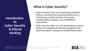 01-Induction cyber security and etical hacking | PPTX