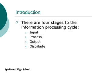 Information Processing Cycle