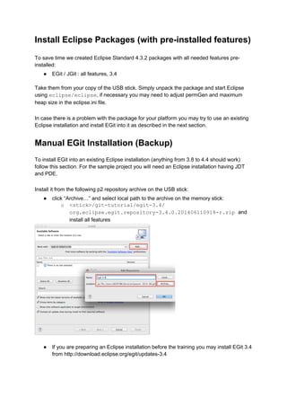Git Tutorial EclipseCon France 2014 - Git Exercise 01 - installation and configuration | PDF ...