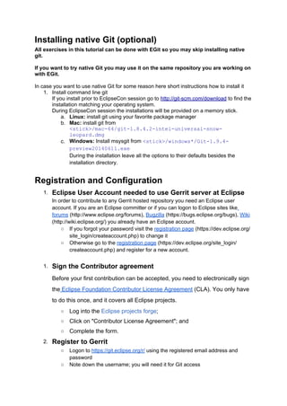 Git Tutorial EclipseCon France 2014 - Git Exercise 01 - installation and configuration | PDF ...