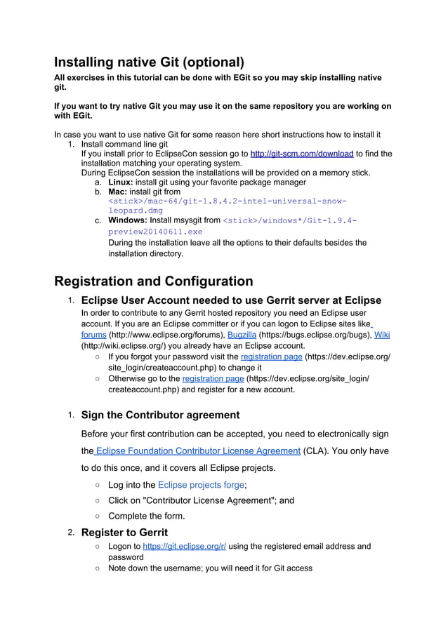 Git Tutorial EclipseCon France 2014 - Git Exercise 01 - installation ...
