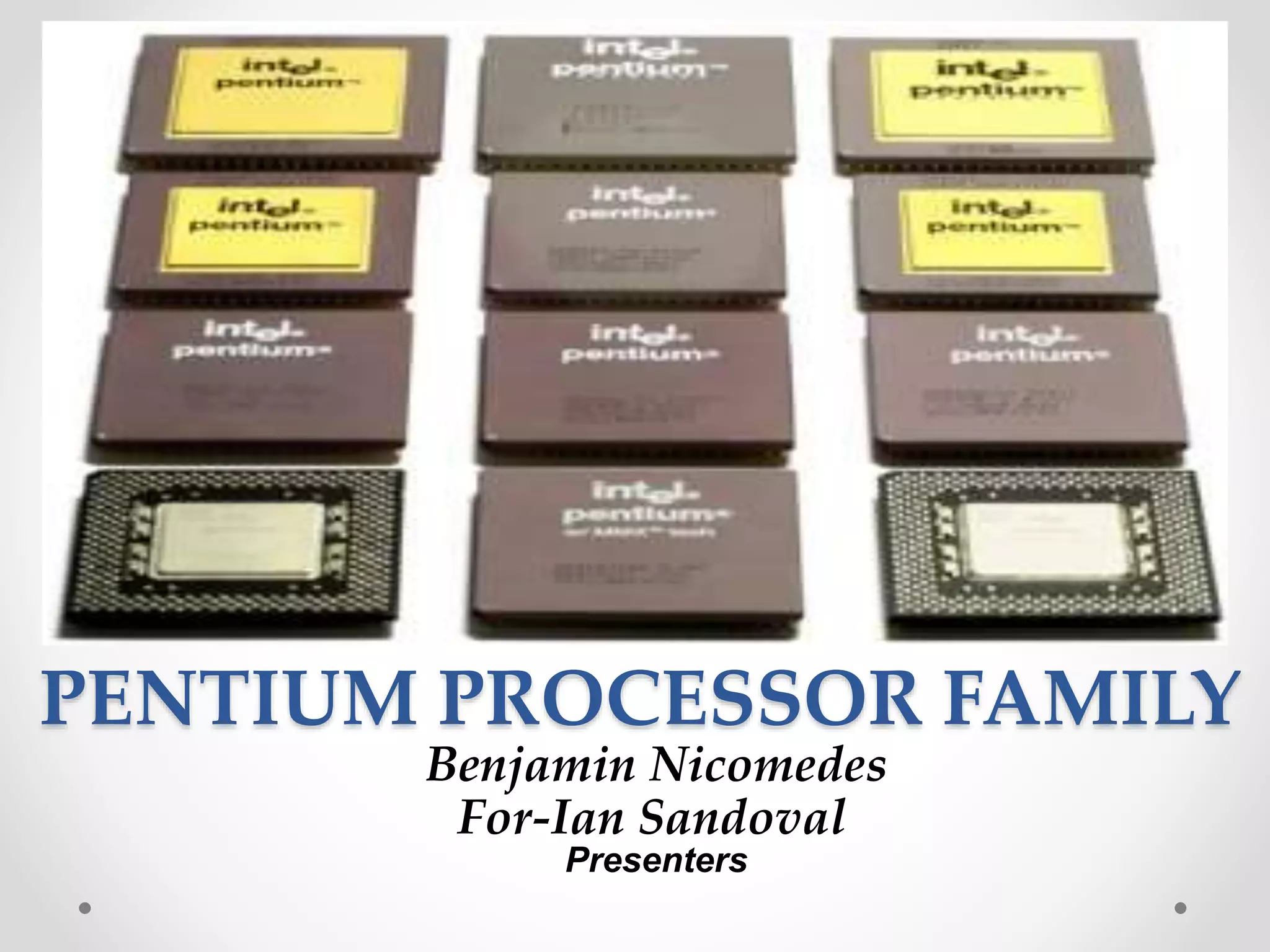 Microprocessor - Intel Pentium Series | PPTX