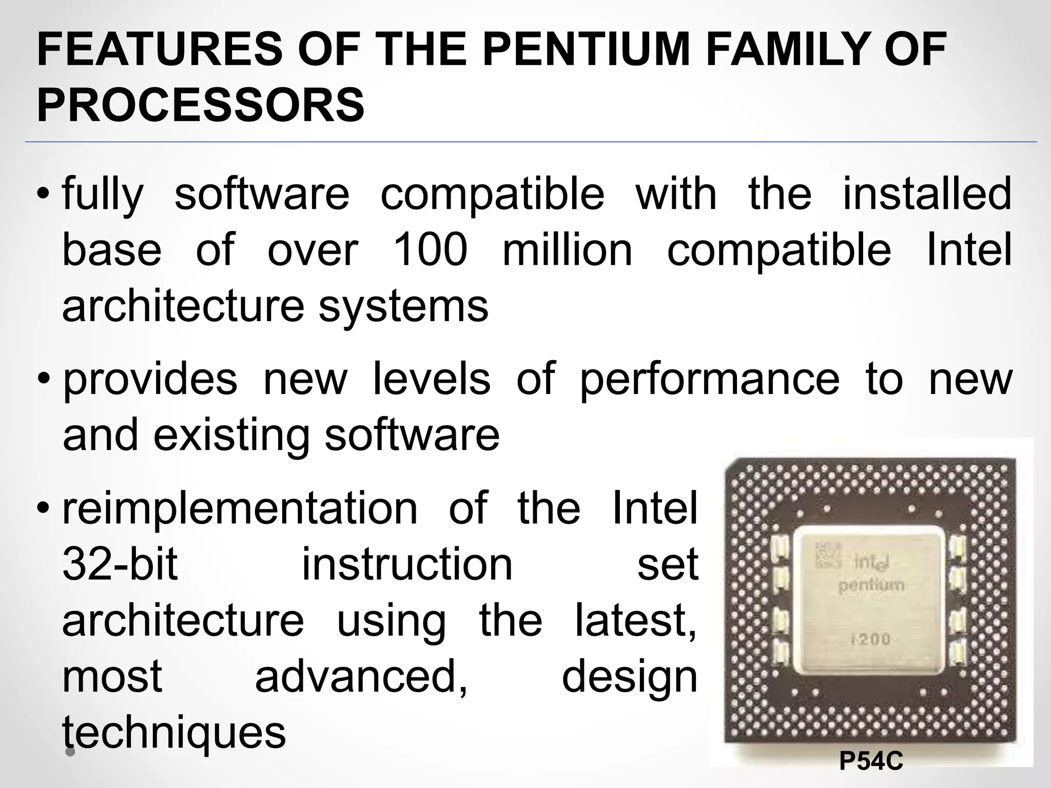 Microprocessor - Intel Pentium Series | PPTX