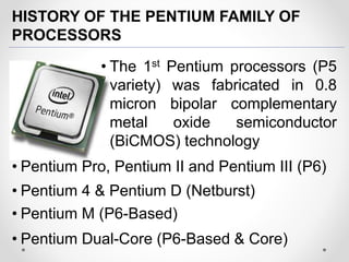 Microprocessor - Intel Pentium Series | PPTX