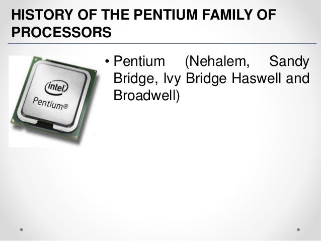 Microprocessor - Intel Pentium Series